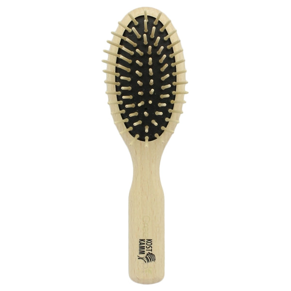 Brosse ovale en hêtre & picots droits en bois 6 rangées Kost Kamm