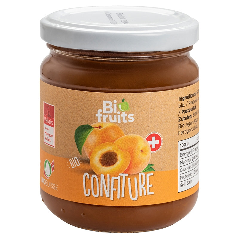 Confiture d'abricots suisses BIO BioFruits 250g