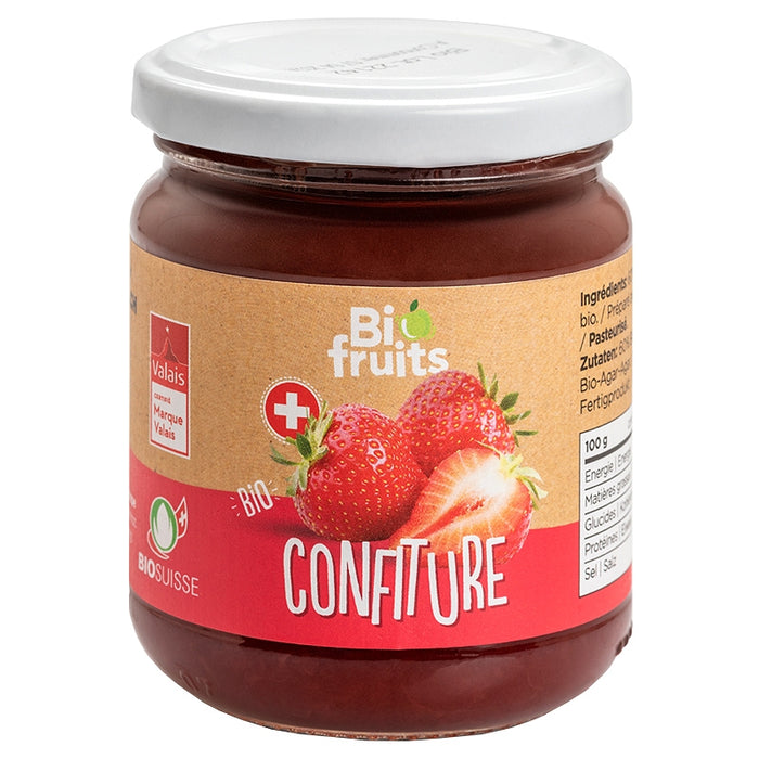 Bio-Schweizer Erdbeermarmelade von BioFruits, 250 g