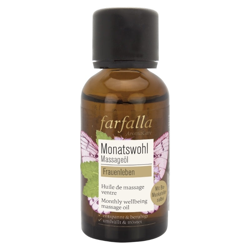 Huile de massage ventre BIO sauge sclarée 30ml | Farfalla