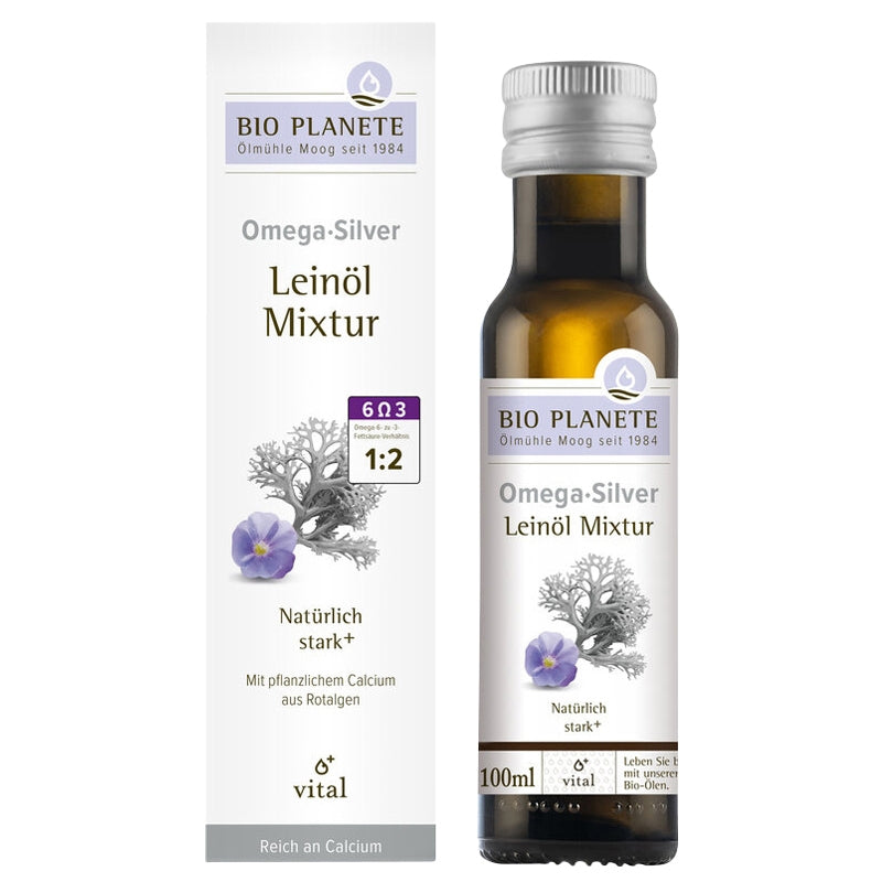Omega Silver mélange d'huile de lin BIO 100ml | Bio Planète