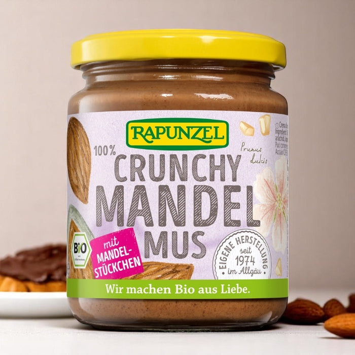 Rapunzel Bio-Mandelbutter mit Knuspereffekt, 250 g