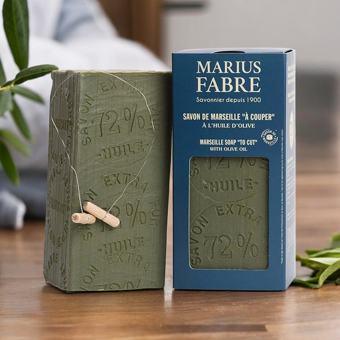 Savon de Marseille à l'huile d'olive vert "à couper" - 1kg - | Marius Fabre