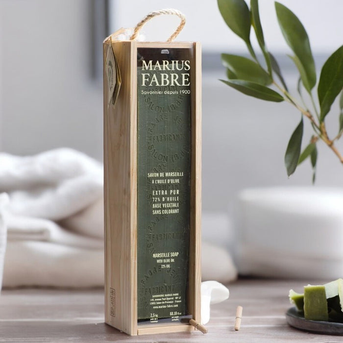 Savon de Marseille vert à l'huile d'olive Marius Fabre 2,5kg