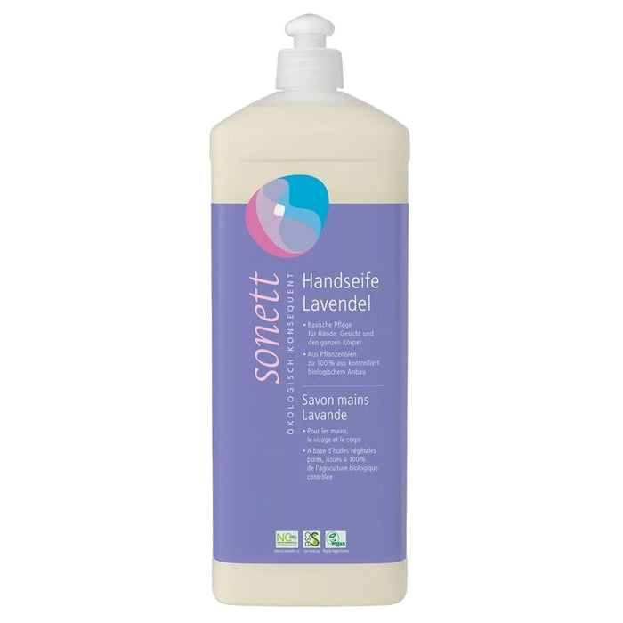 Savon liquide mains, visage & corps lavande ECO 1l Sonett﻿