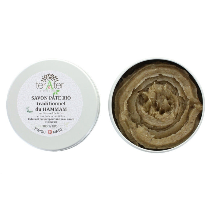 Savon pâte traditionnel du hammam BIO ghassoul 150g | terAter